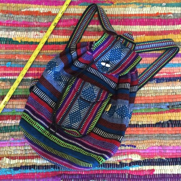 Pinzón | Bags | Colorful Woven Pinzn Mexican Backpack | Poshmark
